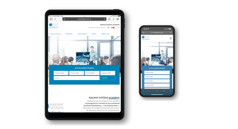Die Railway Systems Academy ist per Shortcut immer auf Ihren iPhone und iPad mit dabei ...