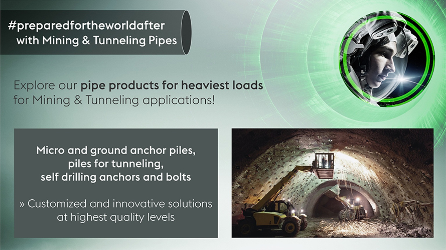 #preparedfortheworldafter with Mining & Tunneling Pipes - voestalpine ...
